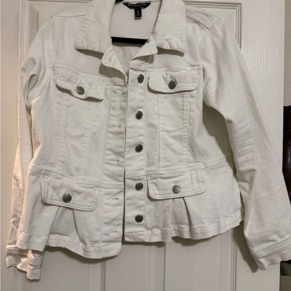 Baccini | Jackets & Coats | Baccini Offwhite Denim Jacket | Poshmark